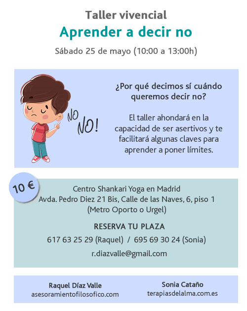 Taller «Aprender a decir no» – Asesoramiento Filosófico